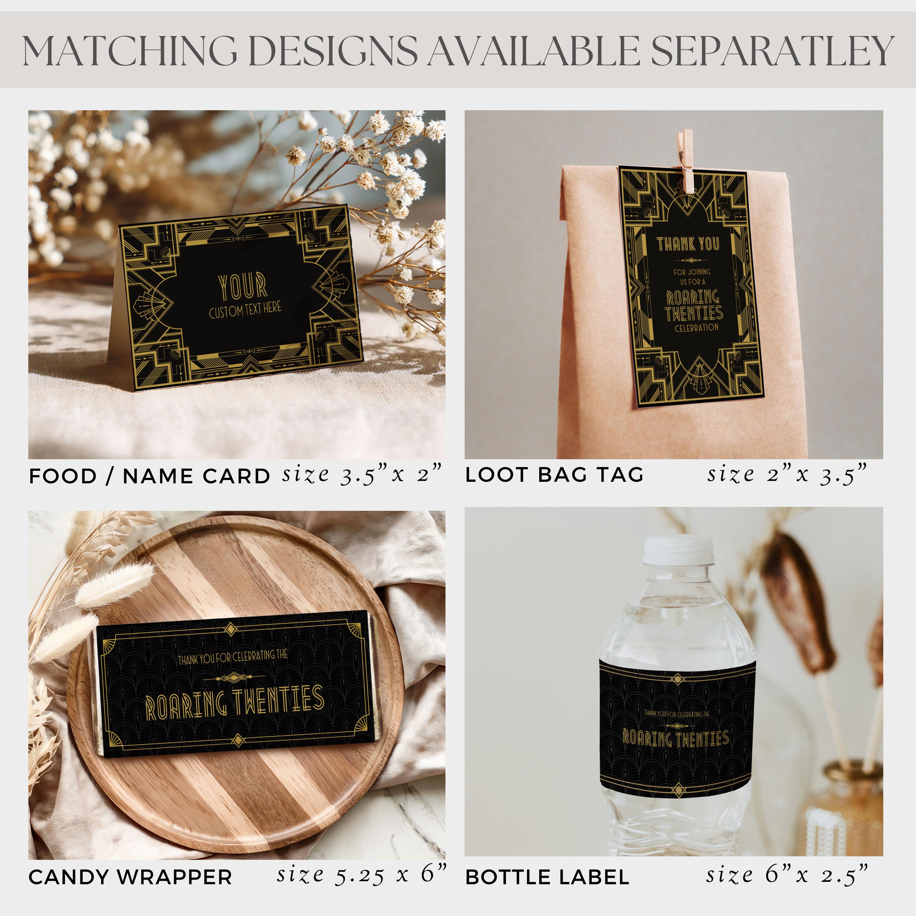 Roaring 1920's Gatsby Birthday Invitation, Canva Self-editable Birthday ...