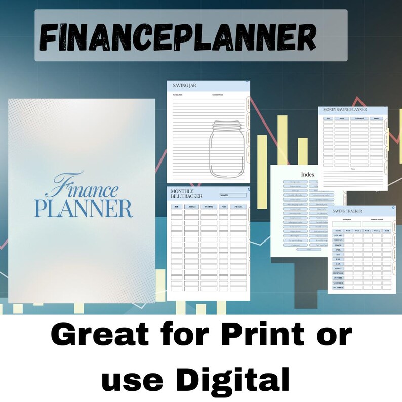 Digital Finance Planner | Budget & Expense Tracker | Hyperlinked ...