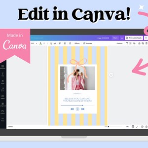 Pastel Instagram Post Templates: Editable Canva Social Media (digital ...
