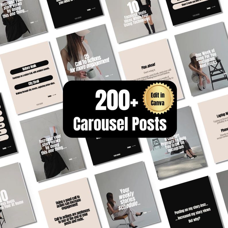 700+ Instagram Carousel Templates – Canva Social Media Posts (digital ...