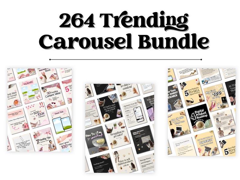 Trending Carousel Templates With Cut-outs | Aesthetic Social Media ...