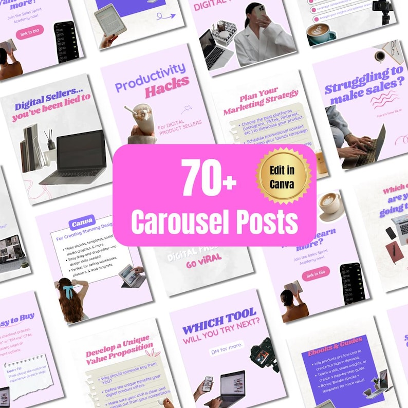 700+ Instagram Carousel Templates – Canva Social Media Posts (digital ...
