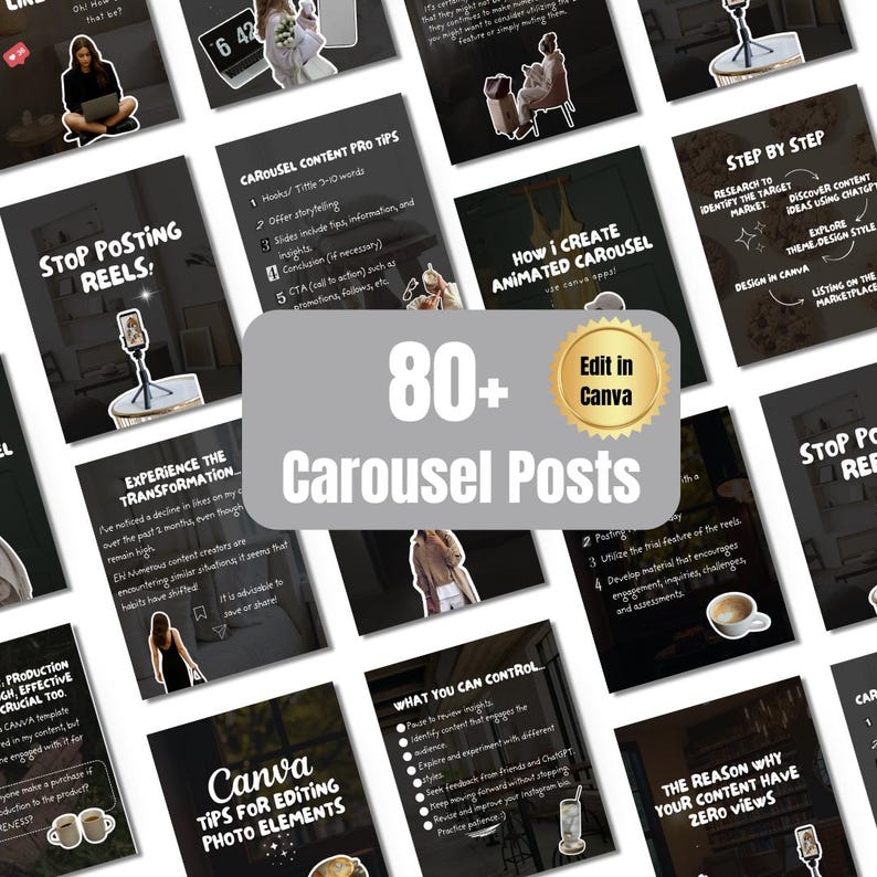 Animated Carousel Canva Templates | Social Media Marketing (digital ...