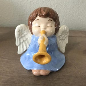 Pair of Vintage Baby Boy Angel Ceramic Figurines - Etsy