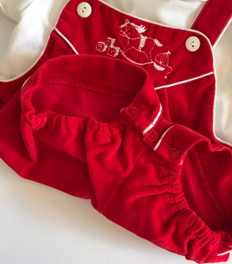 Toddle Tyke Baby Red Velvet One Piece Unisex Size 3-6 Months - Etsy
