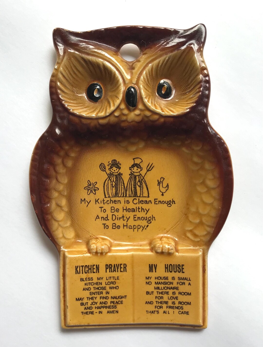 Kitchen Prayer Owl Wall Hanging Spoon Rest Decor - Etsy