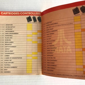The Atari Video Computer System Catalog Booklet - Etsy