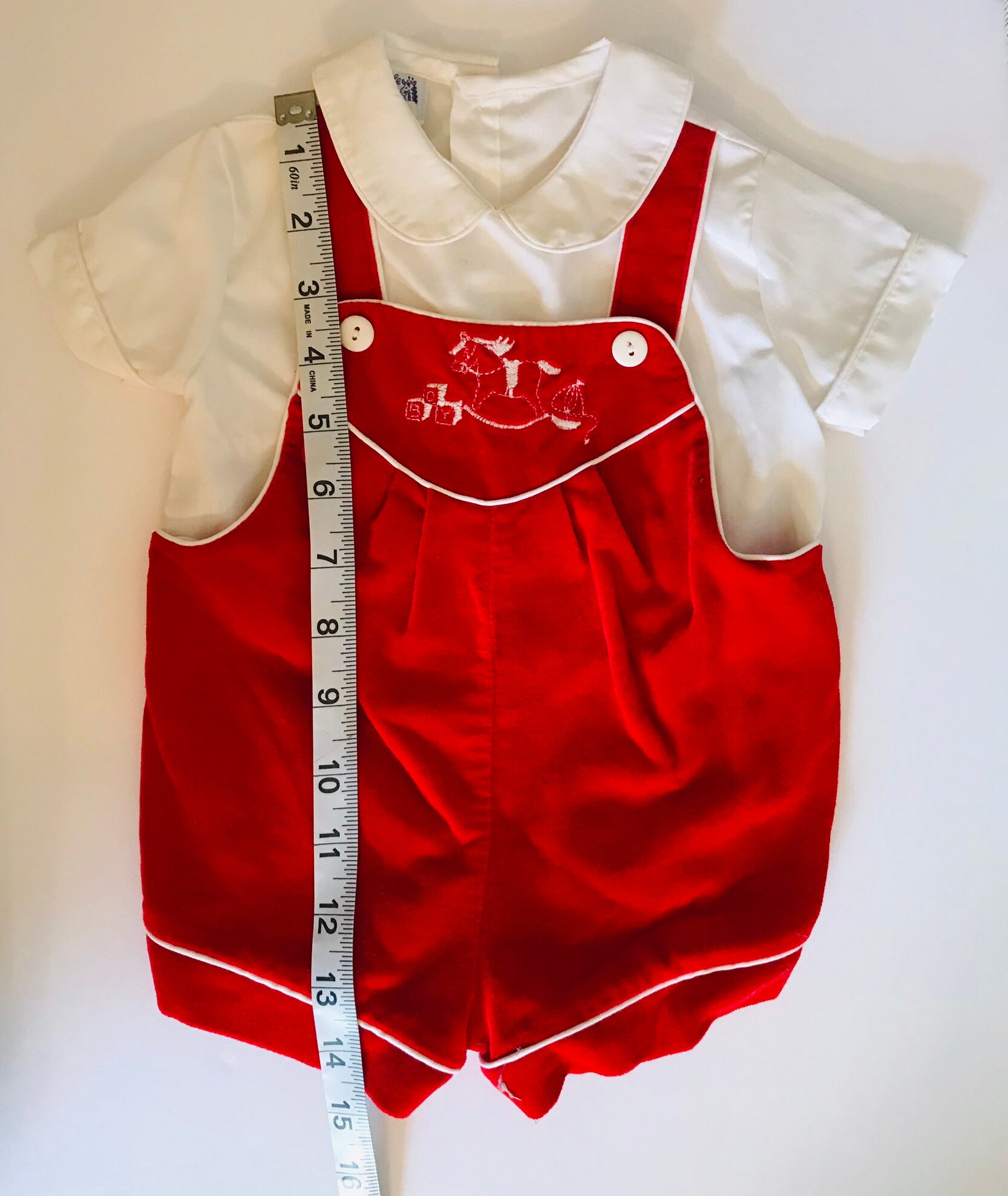 Toddle Tyke Baby Red Velvet One Piece Unisex Size 3-6 Months - Etsy