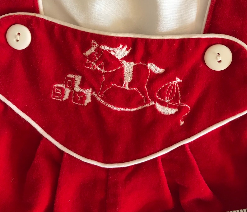 Toddle Tyke Baby Red Velvet One Piece Unisex Size 3-6 Months - Etsy