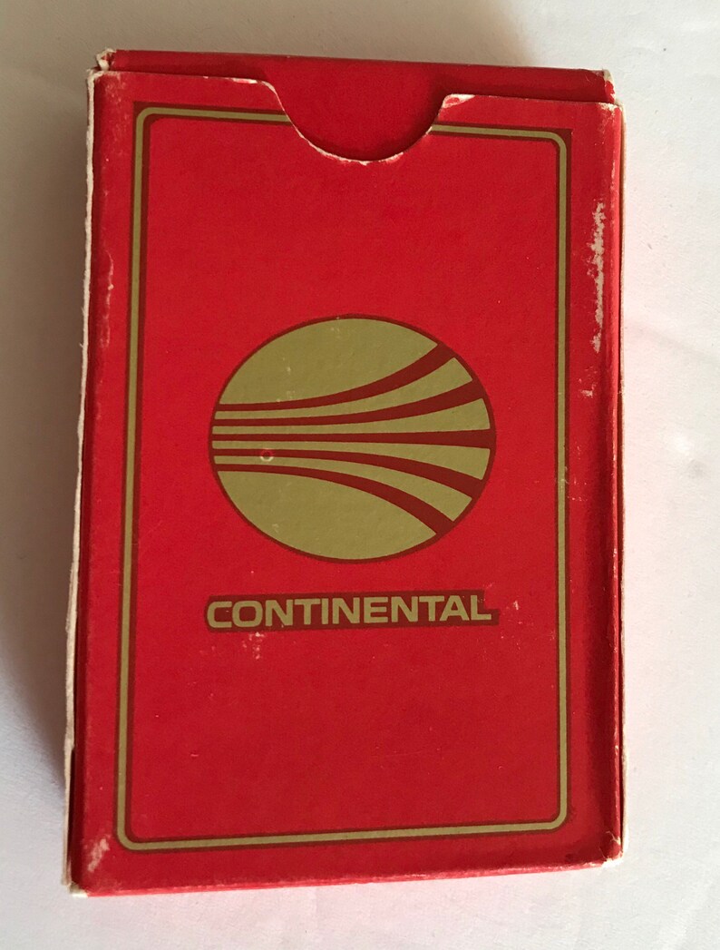 Continental Airlines Vintage Deck of Playing Cards - Etsy