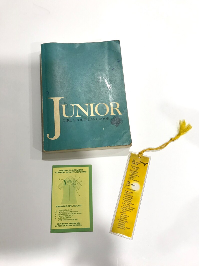 Junior Girl Scout Vintage Uniform Set San Jacinto Badges Tie Handbook ...