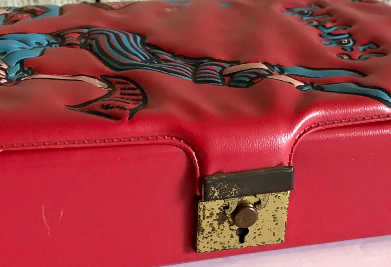 My Treasures Ponytail Teenager Keepsake Red Storage Box | Etsy