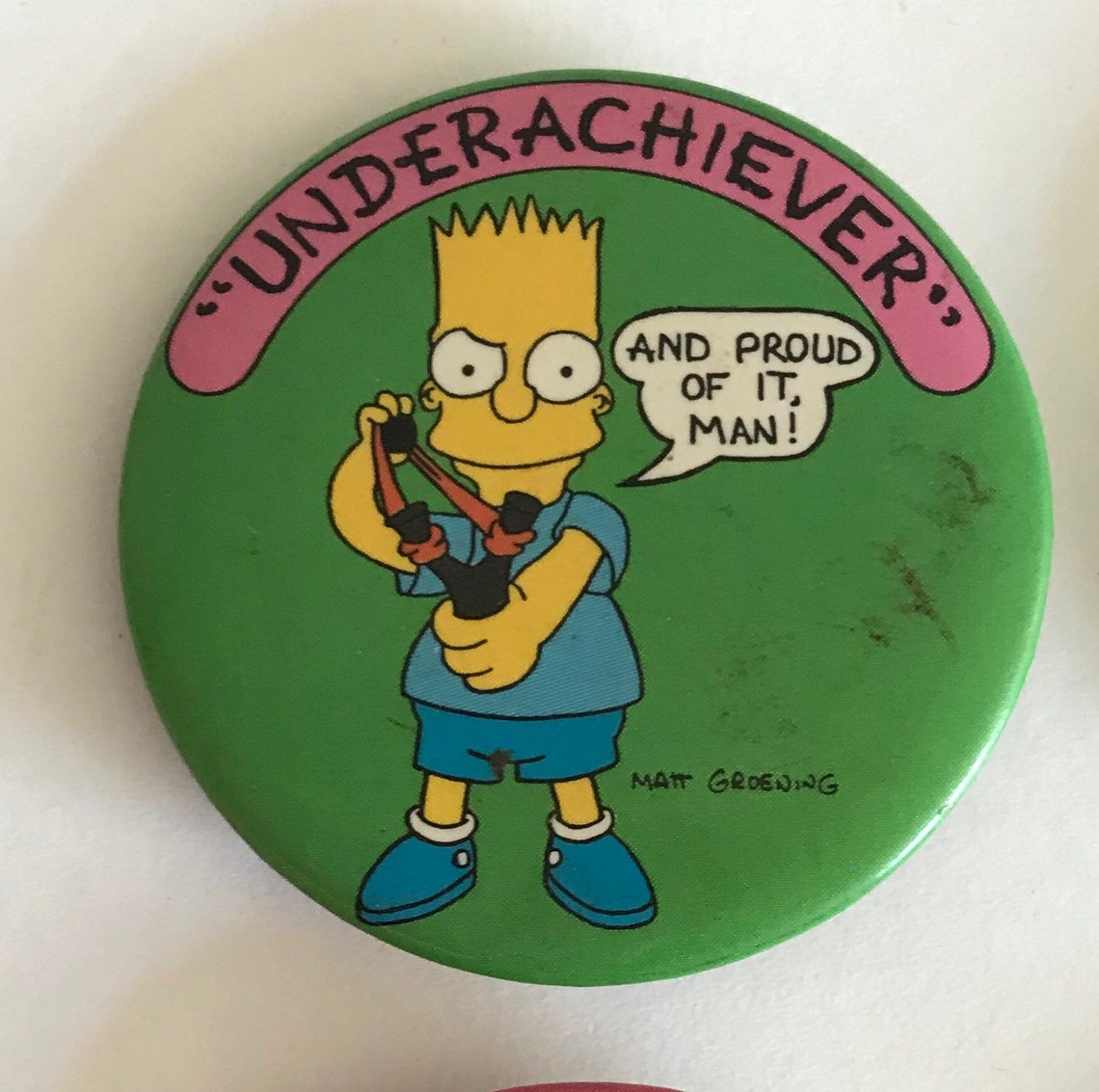Bart Simpson Vintage Lot of Buttons Pins Set of Four | Etsy