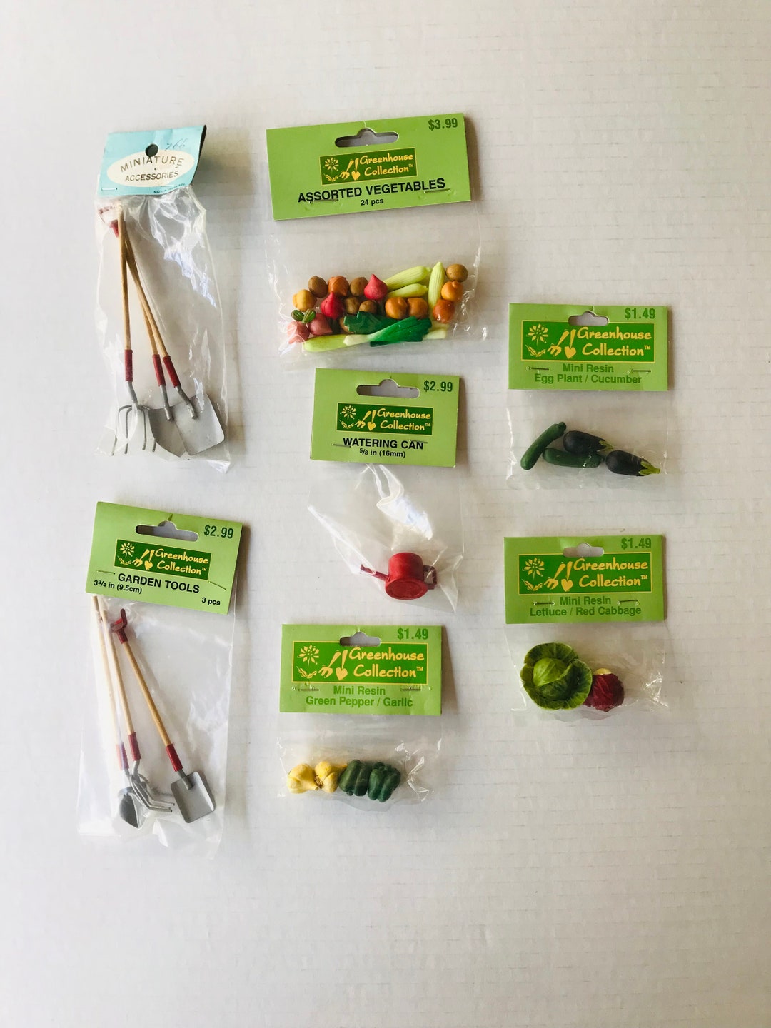 Dollhouse Greenhouse Collection Garden Vegetables Miniatures - Etsy