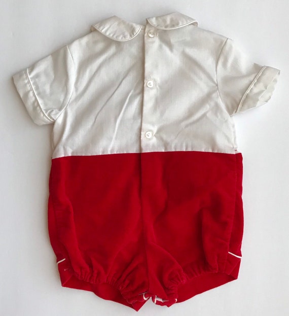 Toddle Tyke Baby Red Velvet One Piece Unisex Size 3-6… - Gem