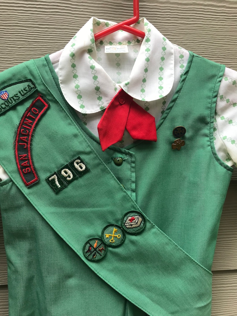 Junior Girl Scout Vintage Uniform Set San Jacinto Badges Tie - Etsy