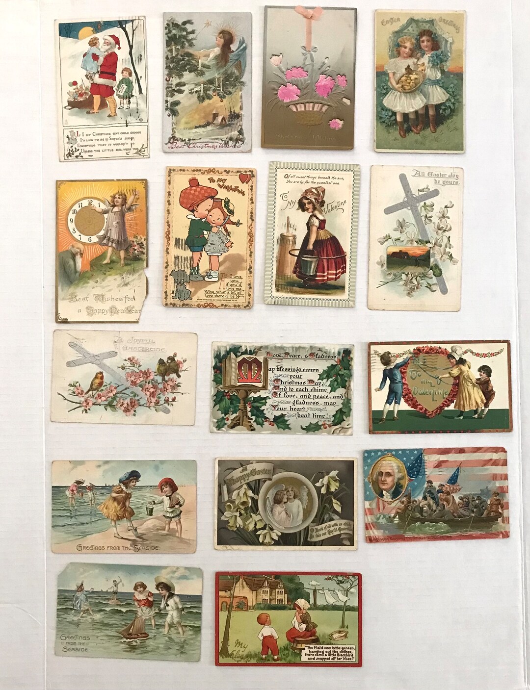 Tuck’s Postcards Embossed Bundle Lot of 16 Antique - Etsy