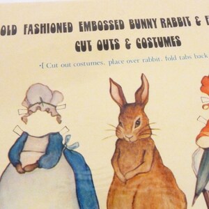 Embossed Bunny Rabbit and Friends Cut Outs and Costumes - Etsy