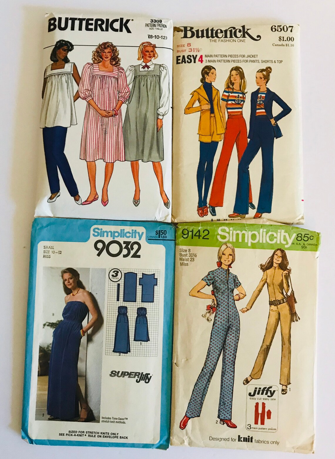Sewing Patterns Butterick 3309 6507 Simplicity 9032 9142 | Etsy