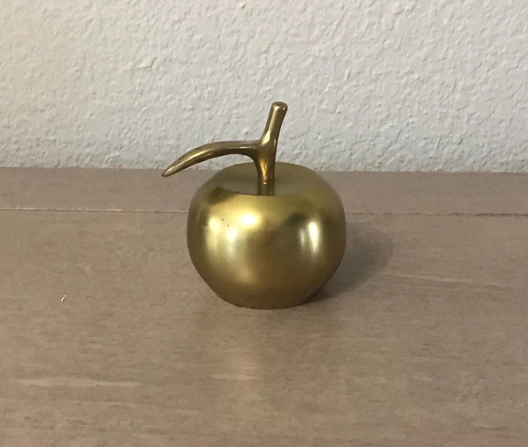 Brass Vintage Apple Bell With Stem - Etsy