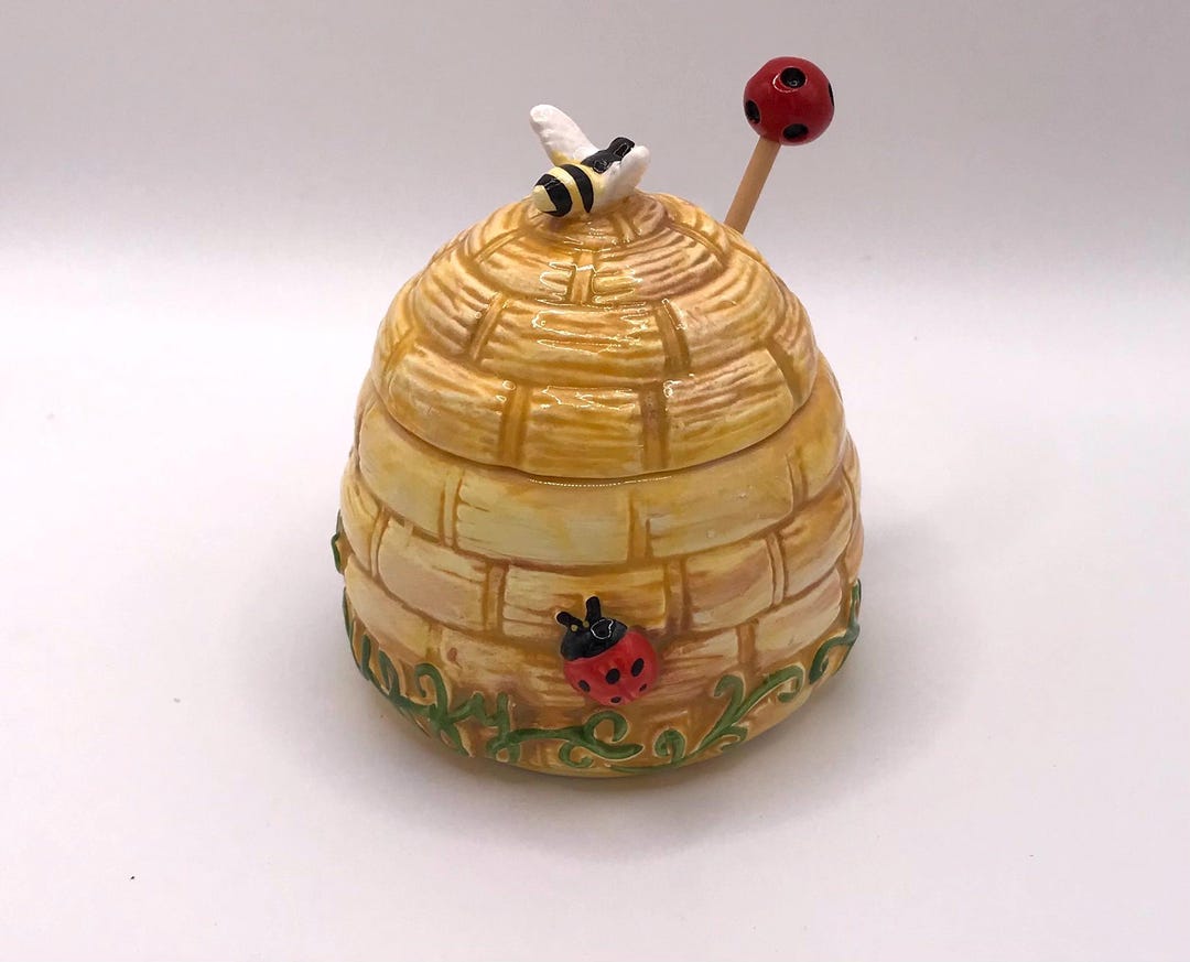 Muffy Size Vanderbear A Taste O’ Honey Bee Hive Pot With Dipper - Etsy