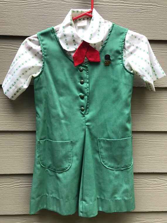 Junior Girl Scout Vintage Uniform Set San Jacinto Bad… - Gem