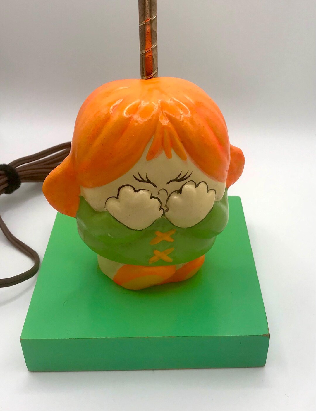 Vintage Little Girl Kitsch Coin Bank Table Desk Lamp - Etsy