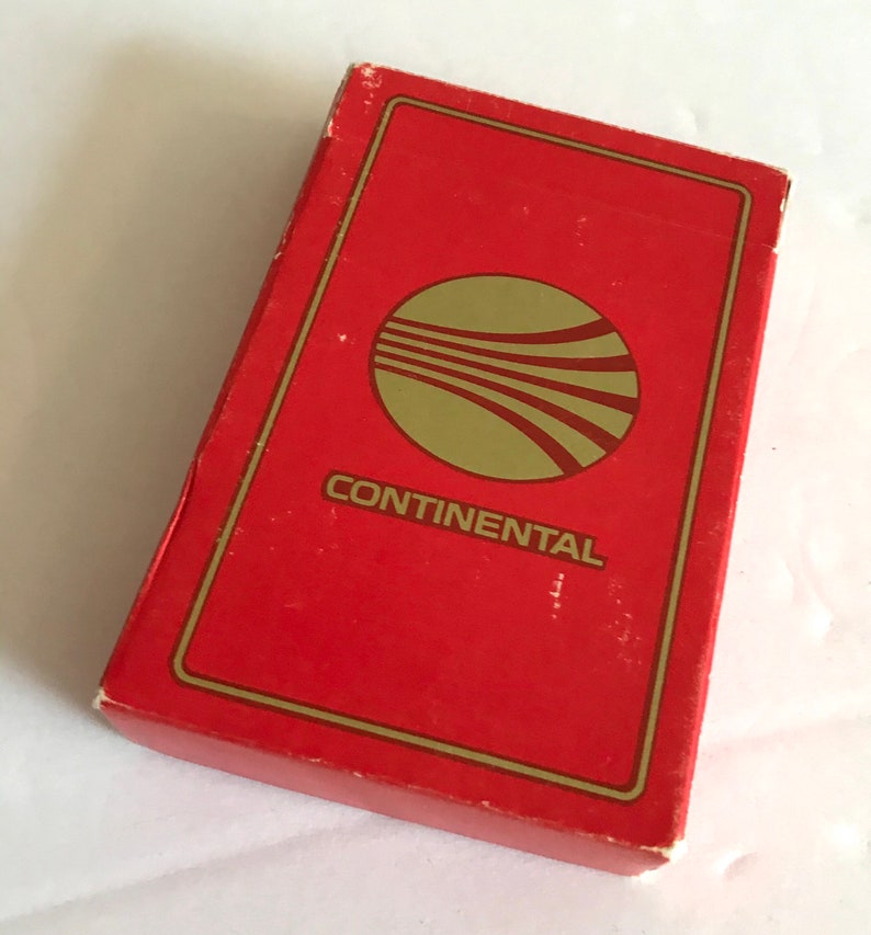 Continental Airlines Vintage Deck of Playing Cards - Etsy