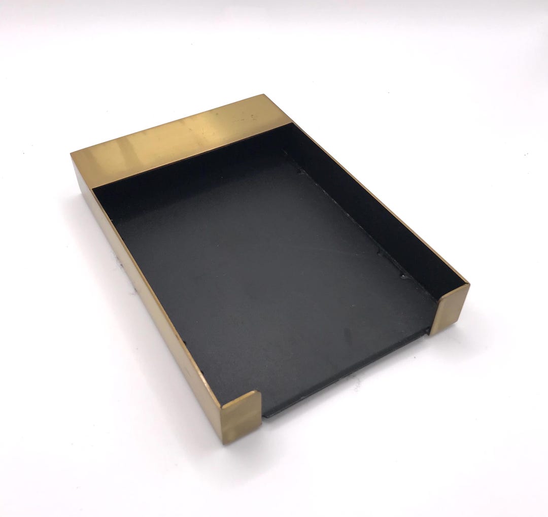 Vintage Brass Notepad Desk Paper Holder - Etsy