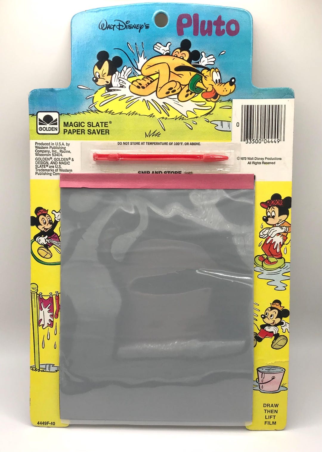 Pluto Walt Disney Magic Slate Paper Saver Draw Then Lift - Etsy