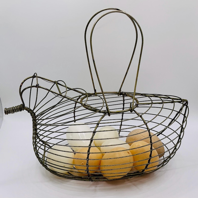 Chicken Shaped Wire Basket - Etsy