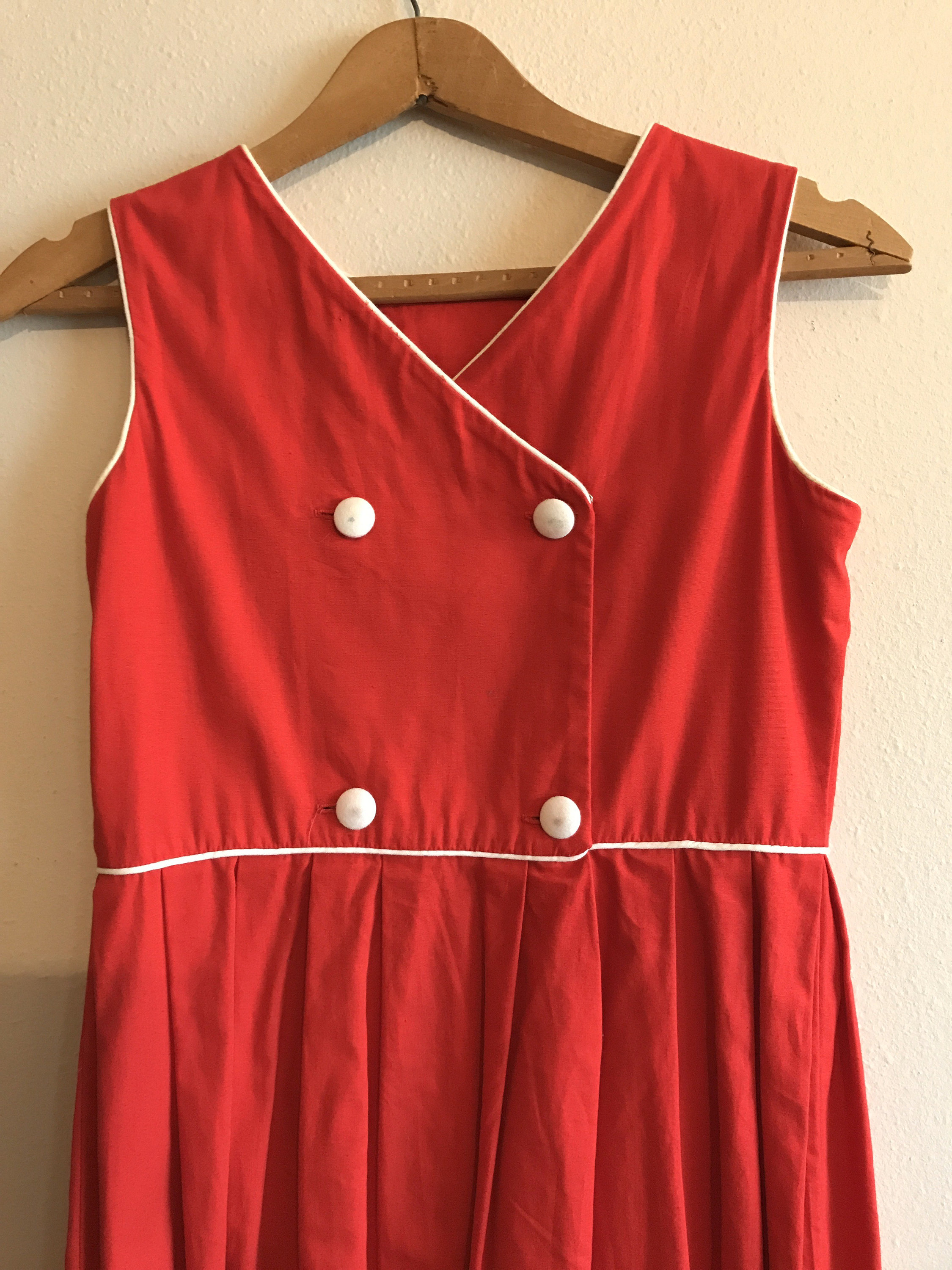 Maggie Breen Vintage Red Nautical Dress Girls Size 12 | Etsy