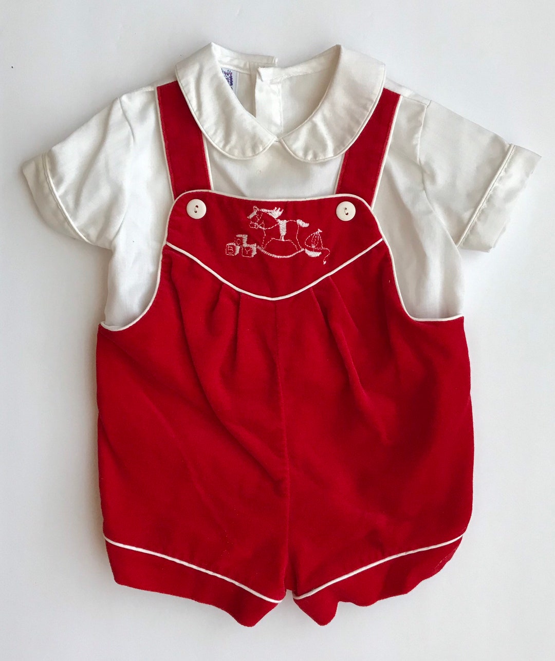 Toddle Tyke Baby Red Velvet One Piece Unisex Size 3-6 Months - Etsy