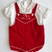Toddle Tyke Baby Red Velvet One Piece Unisex Size 3-6 Months - Etsy