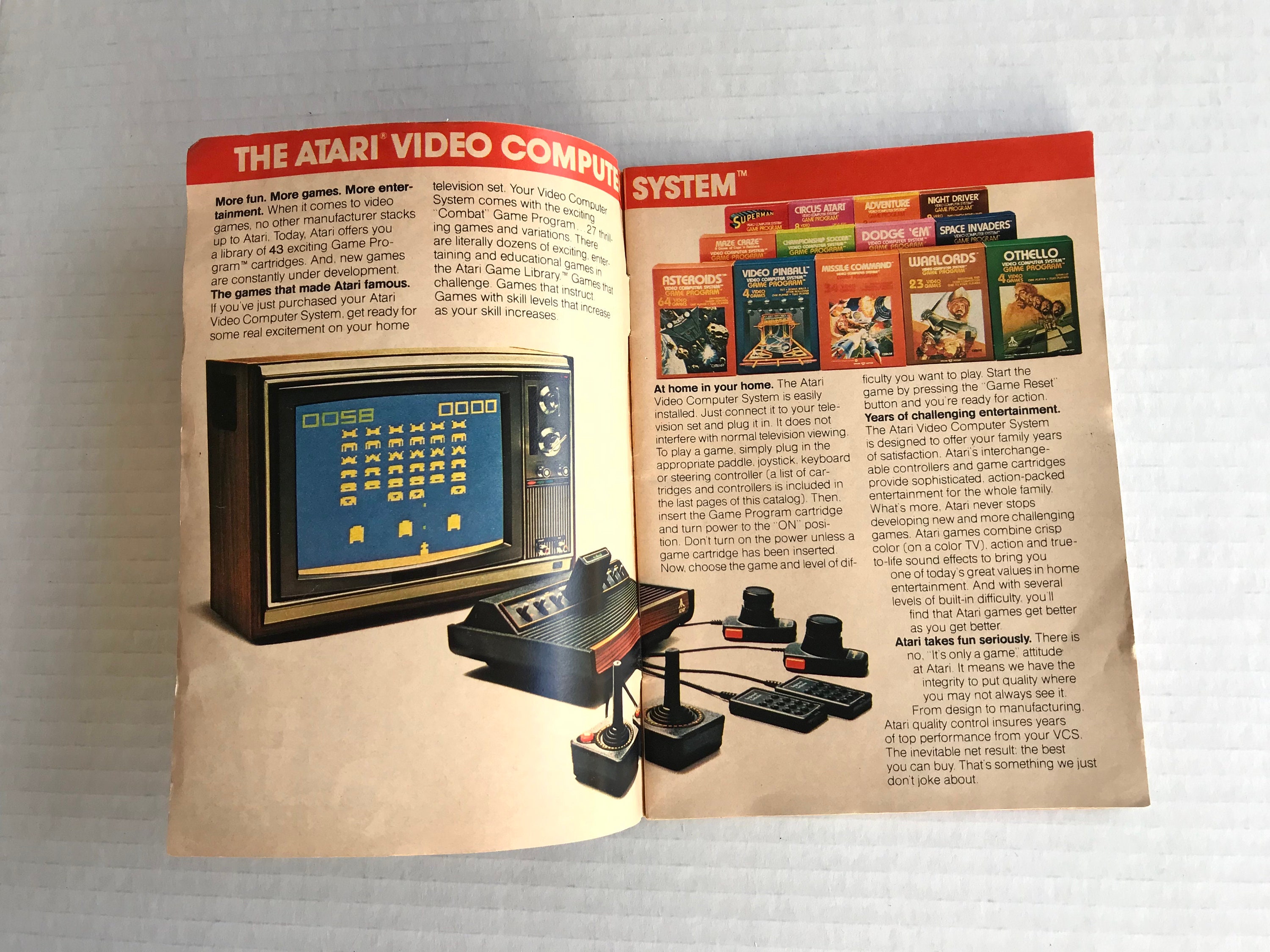 The Atari Video Computer System Catalog Booklet - Etsy