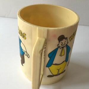 Popeye Olive Oil Wimpy Brutus Sweet-pea Plastic Kids Cup Deka 1971 - Etsy