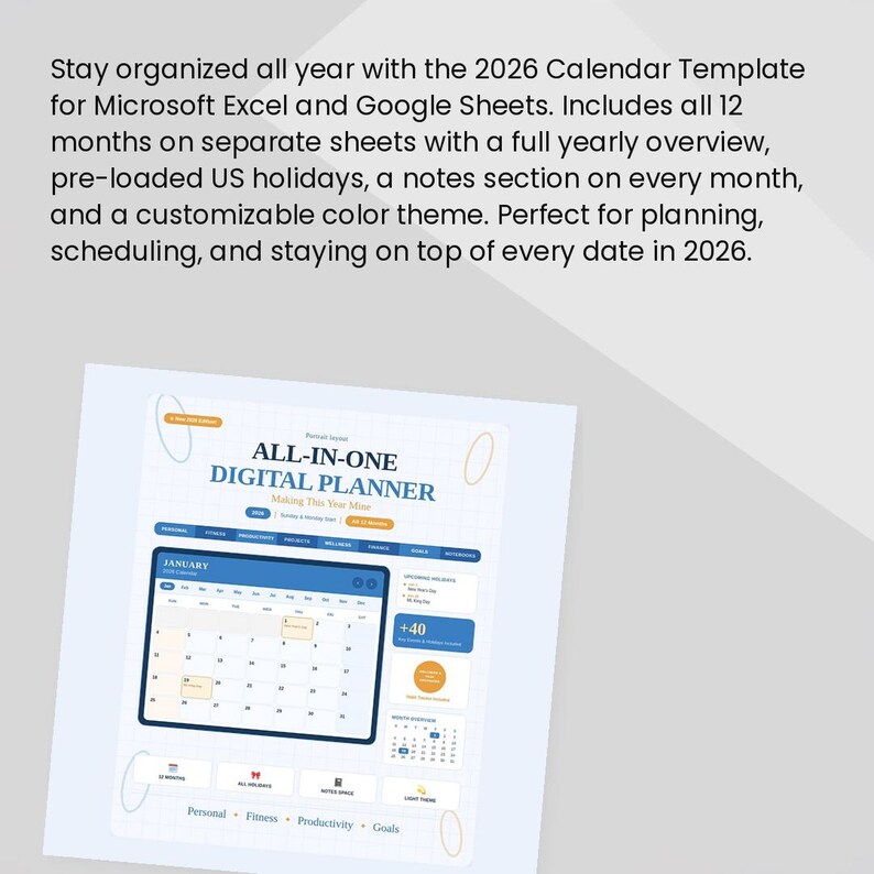 2026 Digital Planner Goodnotes Planner 2026 Daily & Weekly Planner Adhd ...