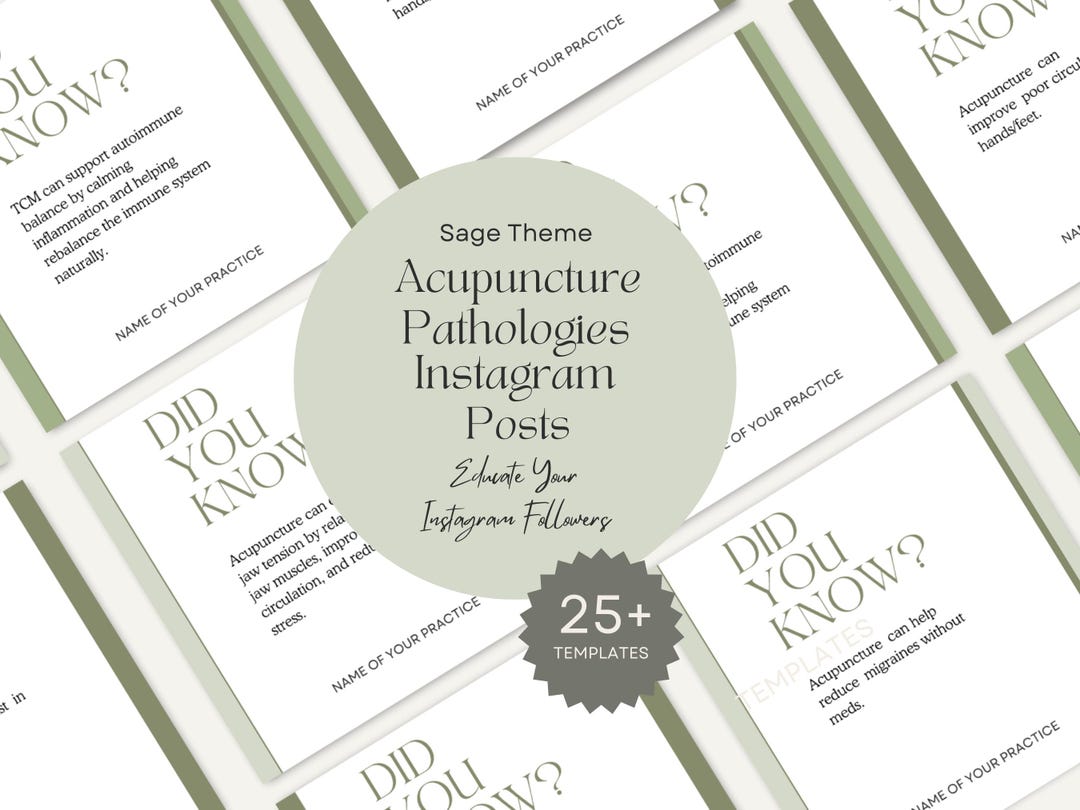 25+ Acupuncture Instagram Posts Templates | Canva Editable Social Media ...