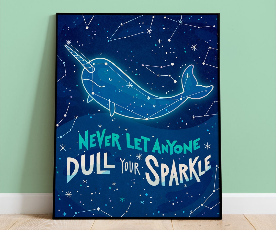 Printable Narwhal Poster LG / Digital Download / Inspirational Narwhal ...