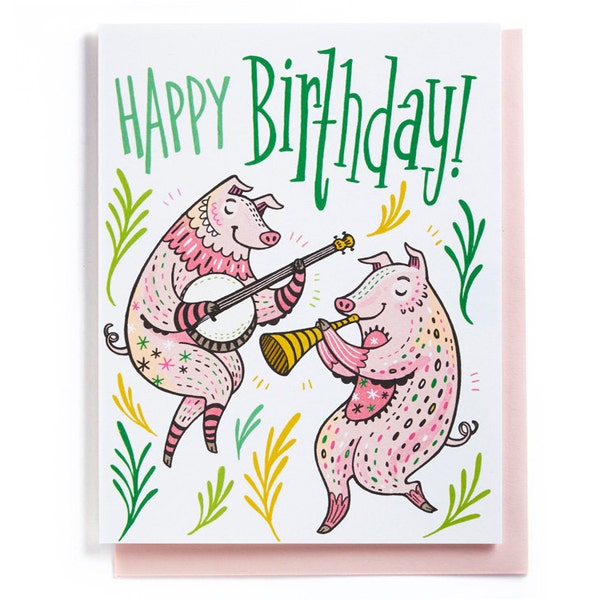 Banjo Birthday Card - Etsy