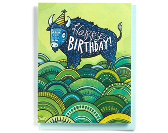 Yellowstone Birthday Card - Etsy UK