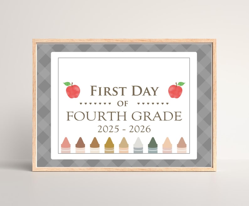 Editable First Day of Preschool Through 5th Grade Sign Template ...