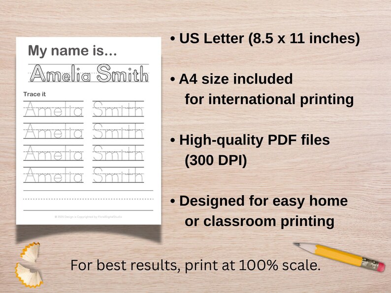 Personalized Name Tracing Worksheet | Custom Name Handwriting Practice ...
