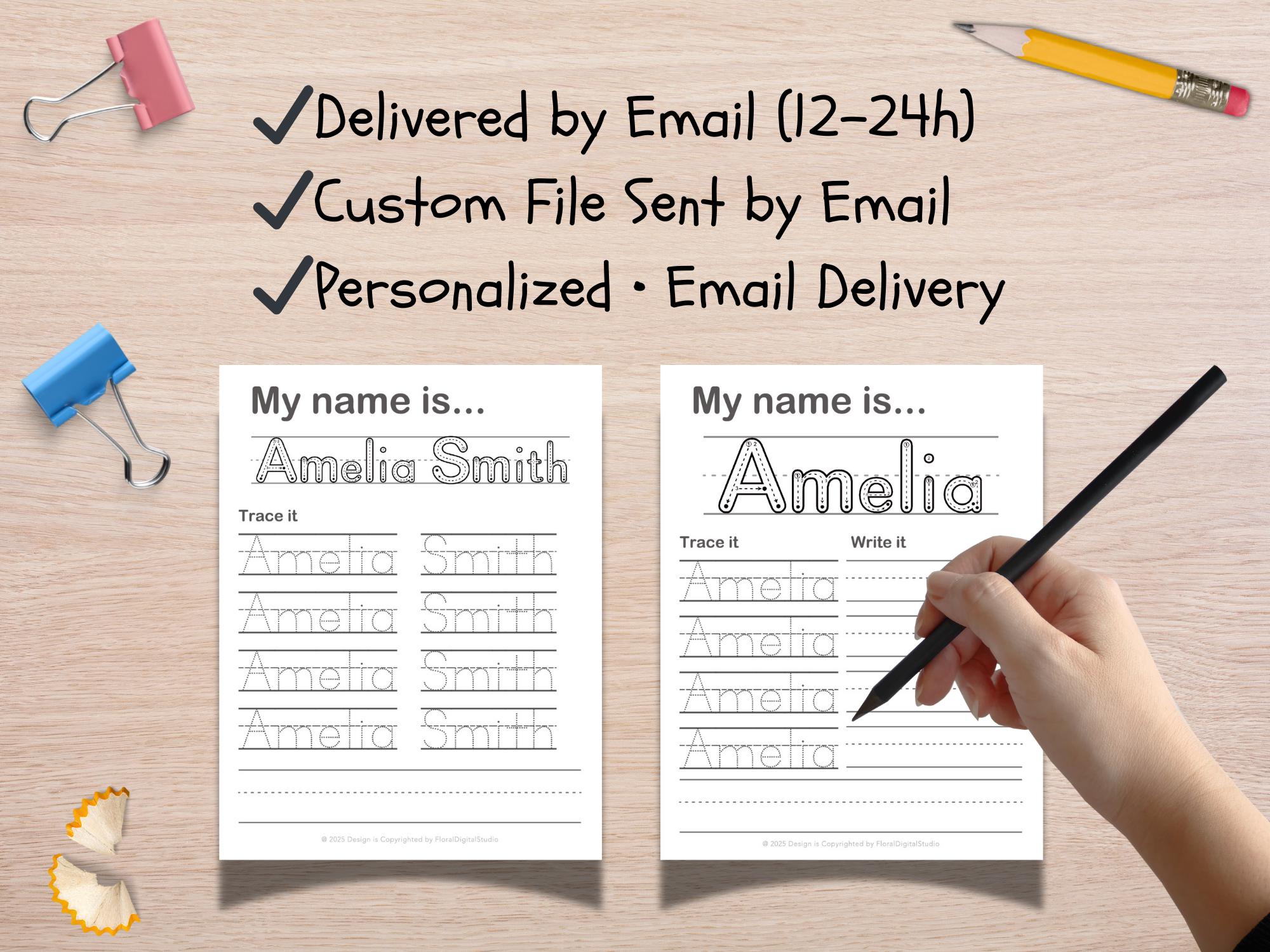 Personalized Name Tracing Worksheet | Custom Name Handwriting Practice ...