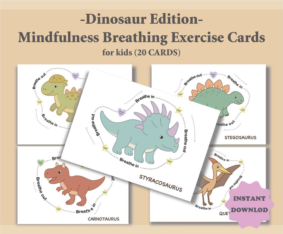 Printable Mindfulness Breathing Exercise Cards for Kids Calm Down ...