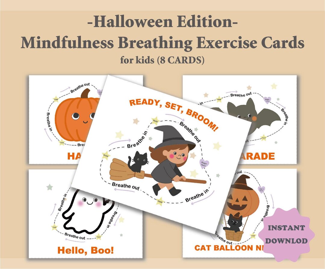 Printable Mindfulness Breathing Exercise Cards for Kids Calm Down ...