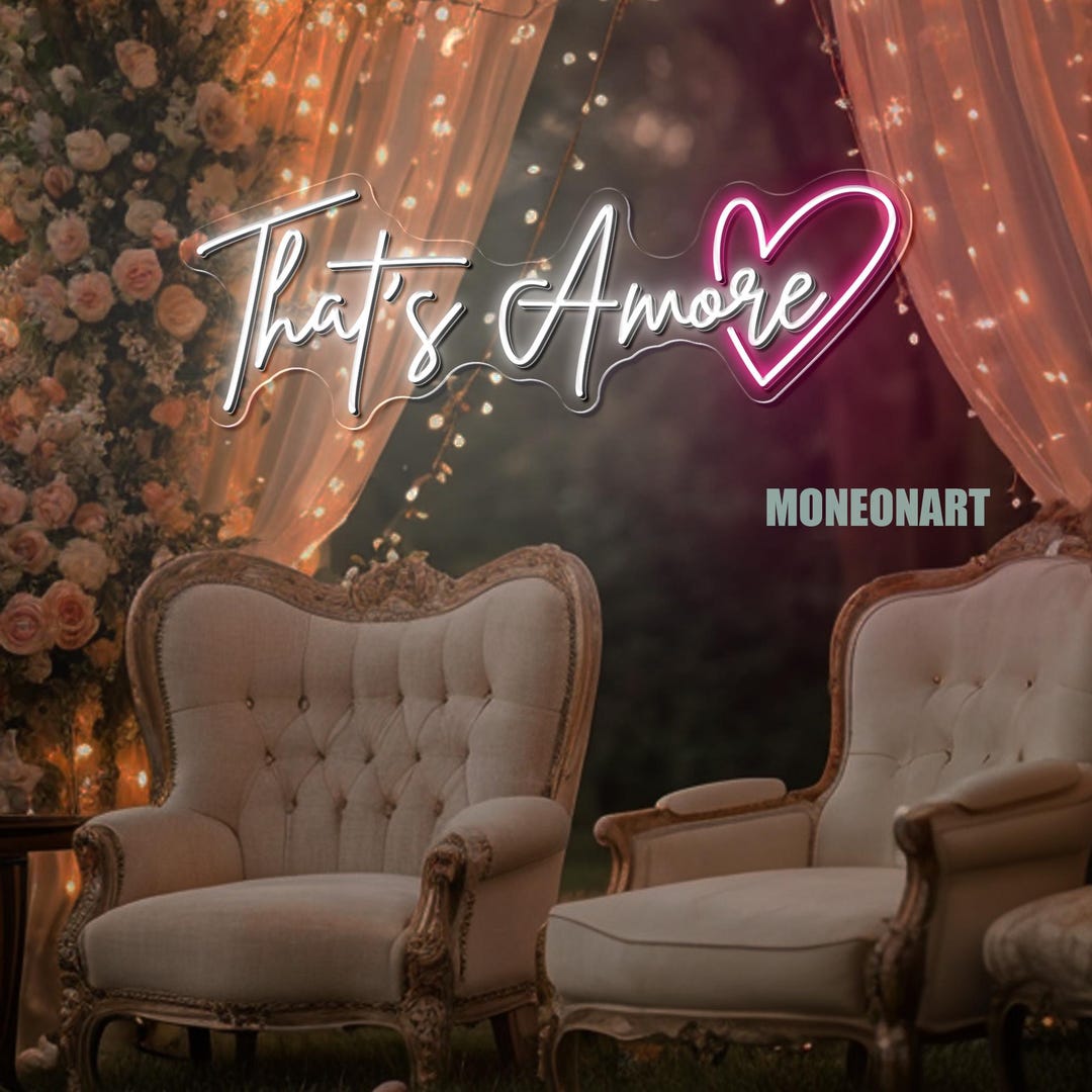 Custom That's Amore LED Neon Sign: Wedding Decor, Engagement Gift - Etsy