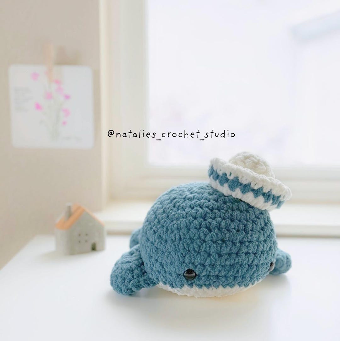 Crocheted Captain Whale Plushie - Etsy