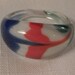INJECTED LUCITE RING / Size 8-1/4 / Layered / Laminated / Go-go / Disco ...
