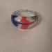 INJECTED LUCITE RING / Size 8-1/4 / Layered / Laminated / Go-go / Disco ...